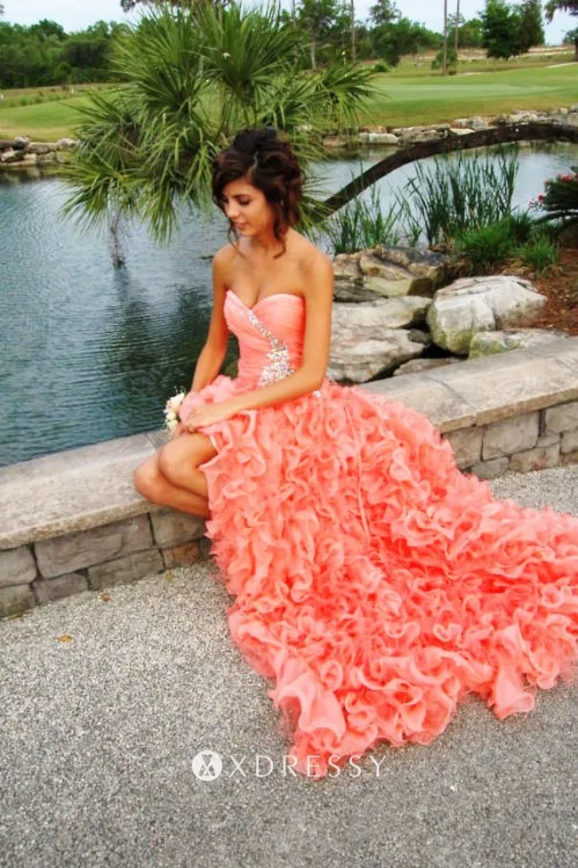 Coral Colored Prom Dresses